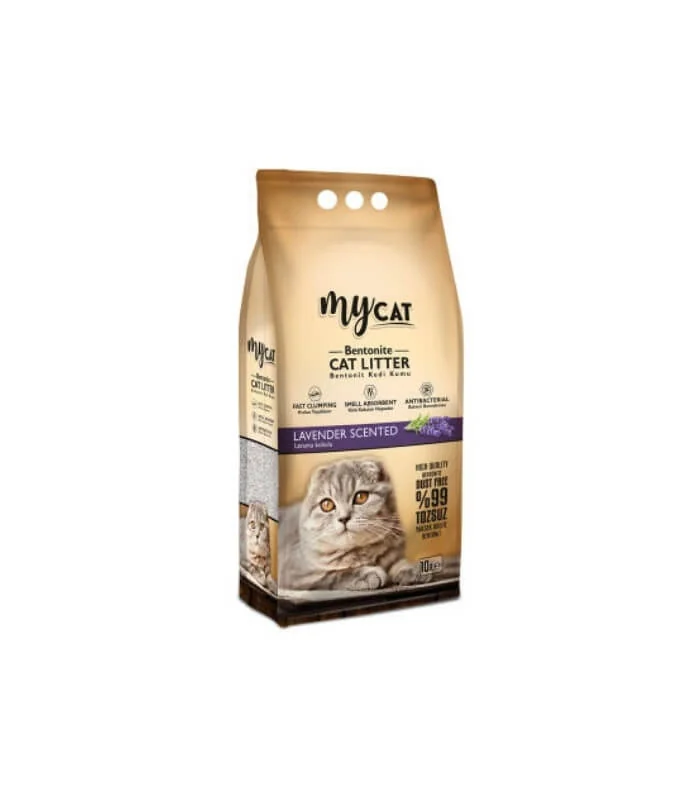 Mycat Lavanta Kokulu Bentonit Kedi Kumu (İnce Tane) 5lt