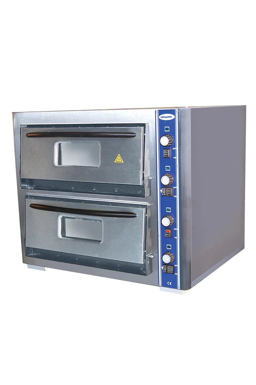 Sanayi Tipi Pizza Fırını 30 cm 6+6 Pizza Kapasiteli Elektrikli Çift ...