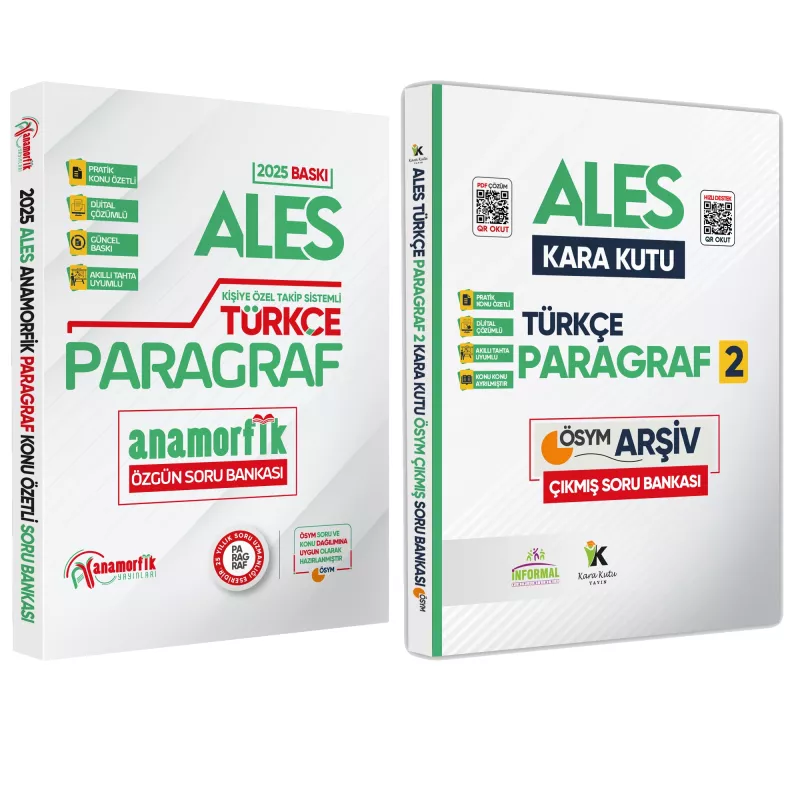 Anamorfik Yayınları ALES Türkçe Özgün Asimetrik Paragraf-Çıkmış Karma ...