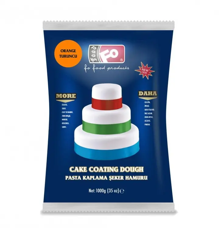 Turuncu Pasta Kaplama Şeker Hamuru (1 kg)