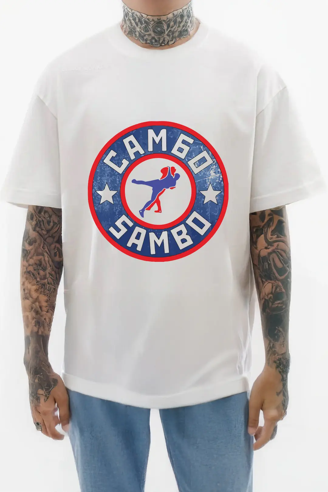 Oversize Sambo Logo Tişört | Almicrab