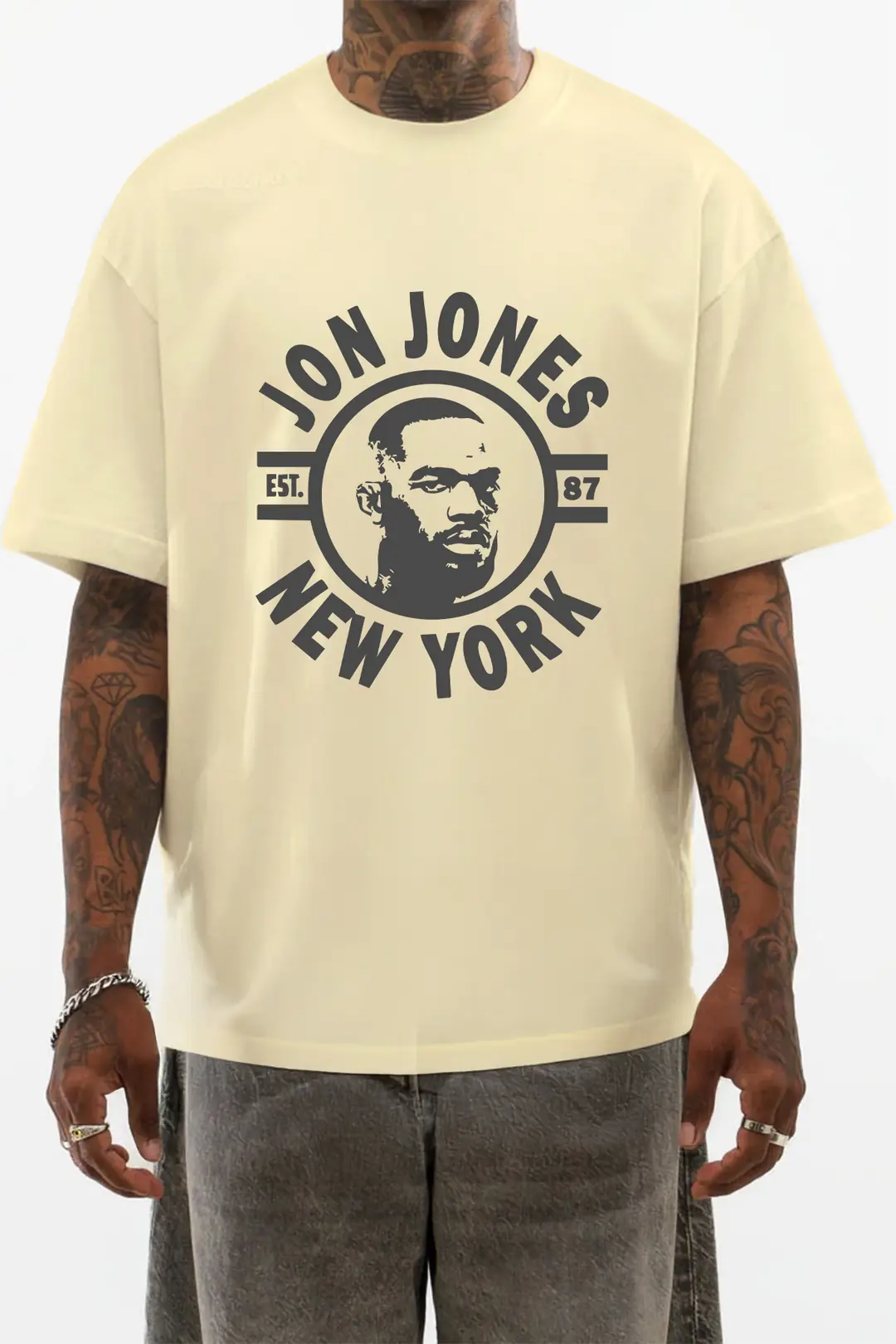 Jon Bones Jones II Oversize Tişört | Almicrab Özel Koleksiyon