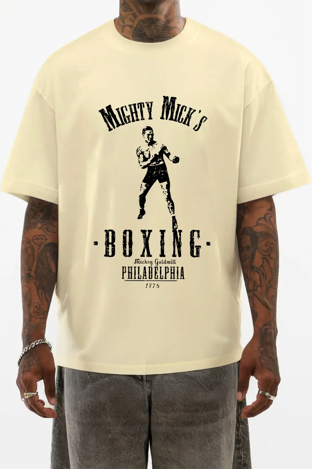 Mighty Micky’s Boxing Rocky Oversize Tişört | Almicrab Özel Koleksiyon