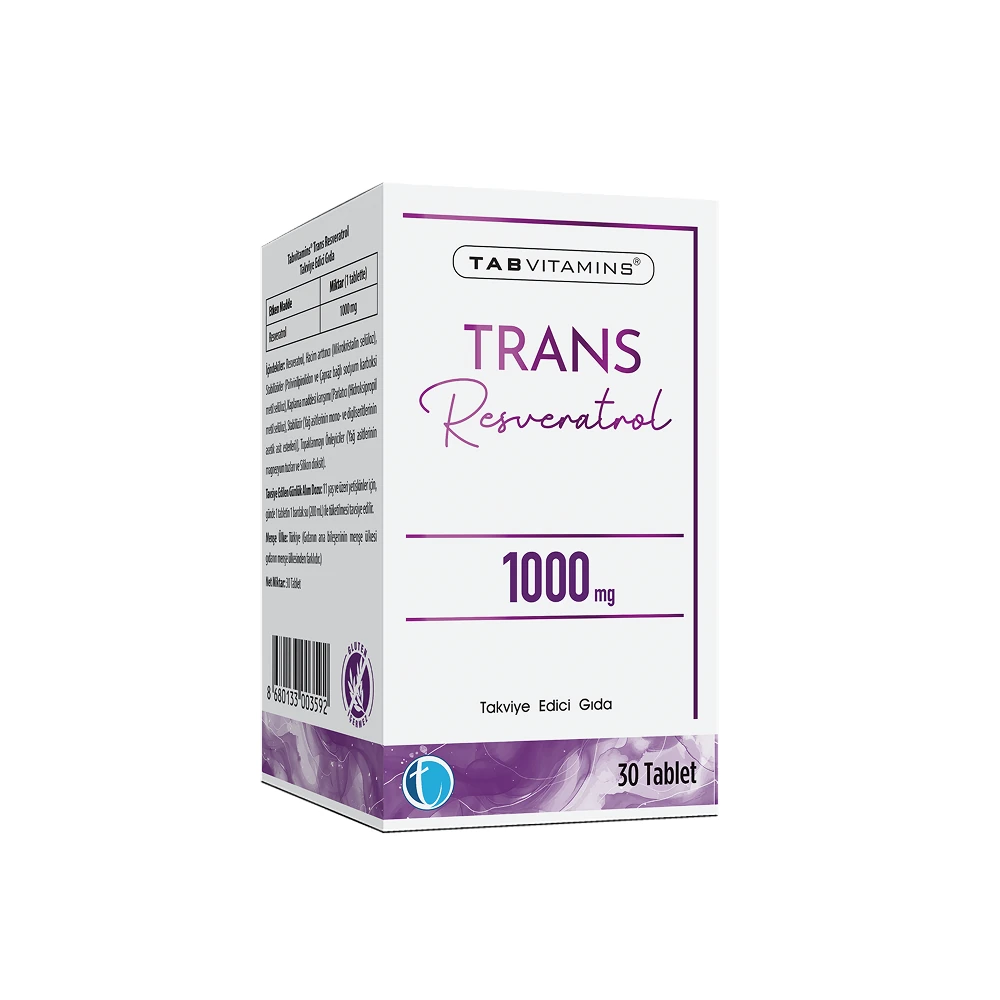 Tab İlaç TabVitamins Trans Resveratrol 1000 mg 30 Tablet
