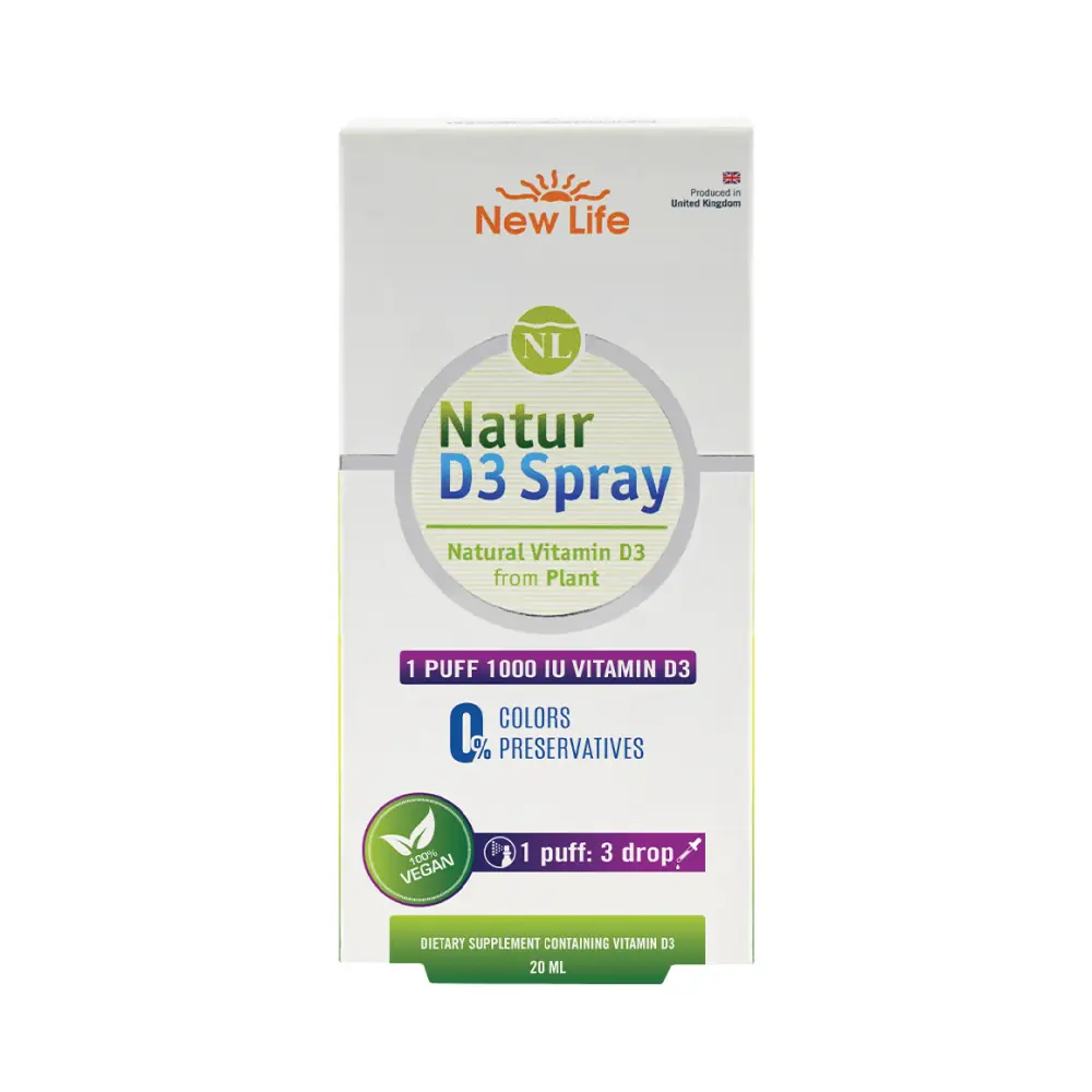 New Life Natur D3 Spray 1000 IU 20 ML - 7640128141129 | Kozvit