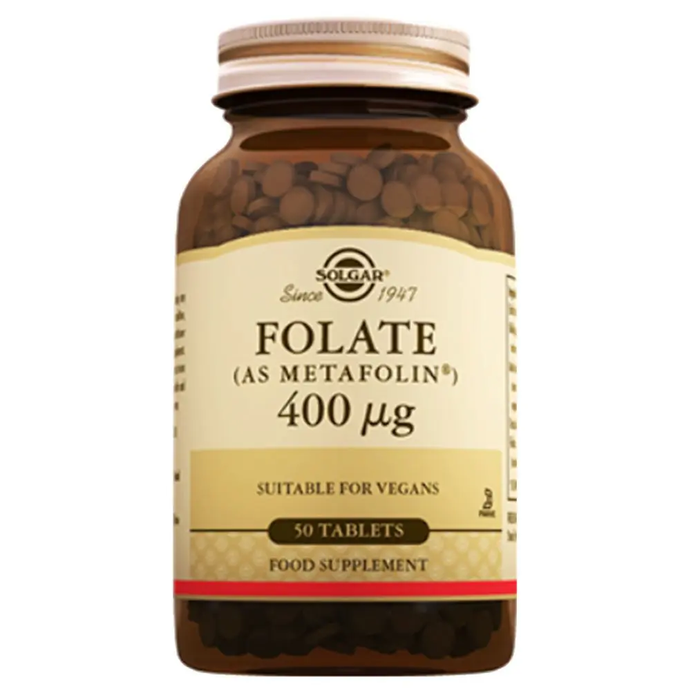 Solgar Folate 400 Mcg 50 Tablet - 33984019409 | Kozvit