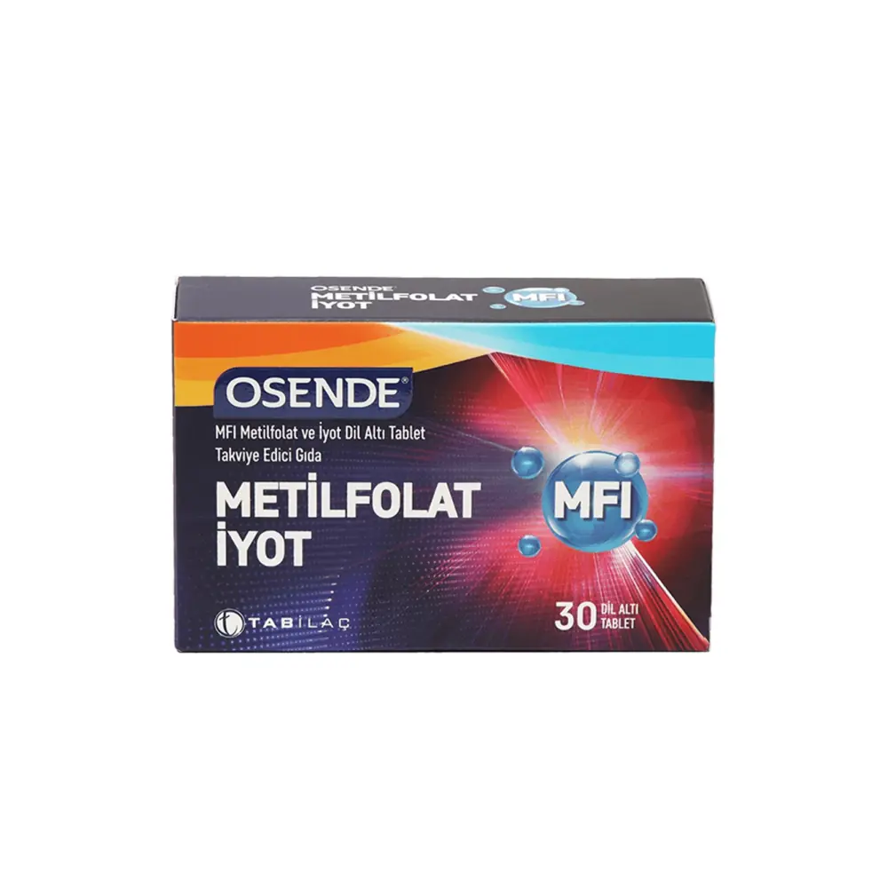 Osende Metilfolat ve İyot 30 Tablet - 8680133000812 | Kozvit