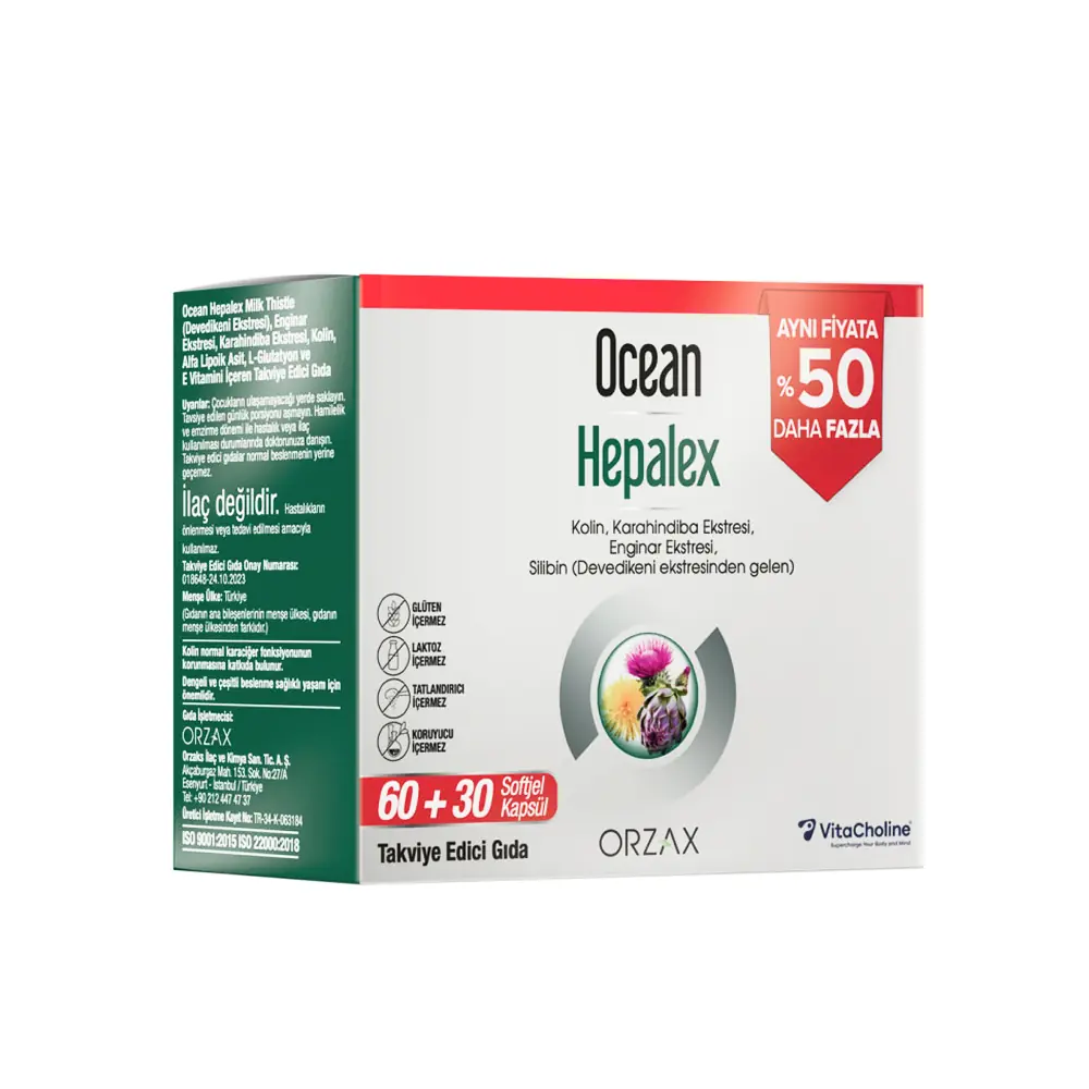 Orzax Ocean Hepalex 60 + 30 Softjel Kapsül