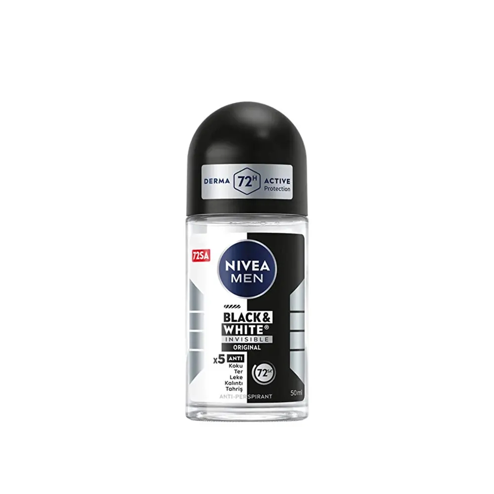 Nivea Men Black & White Invisible Original Erkek Roll On 50 ml