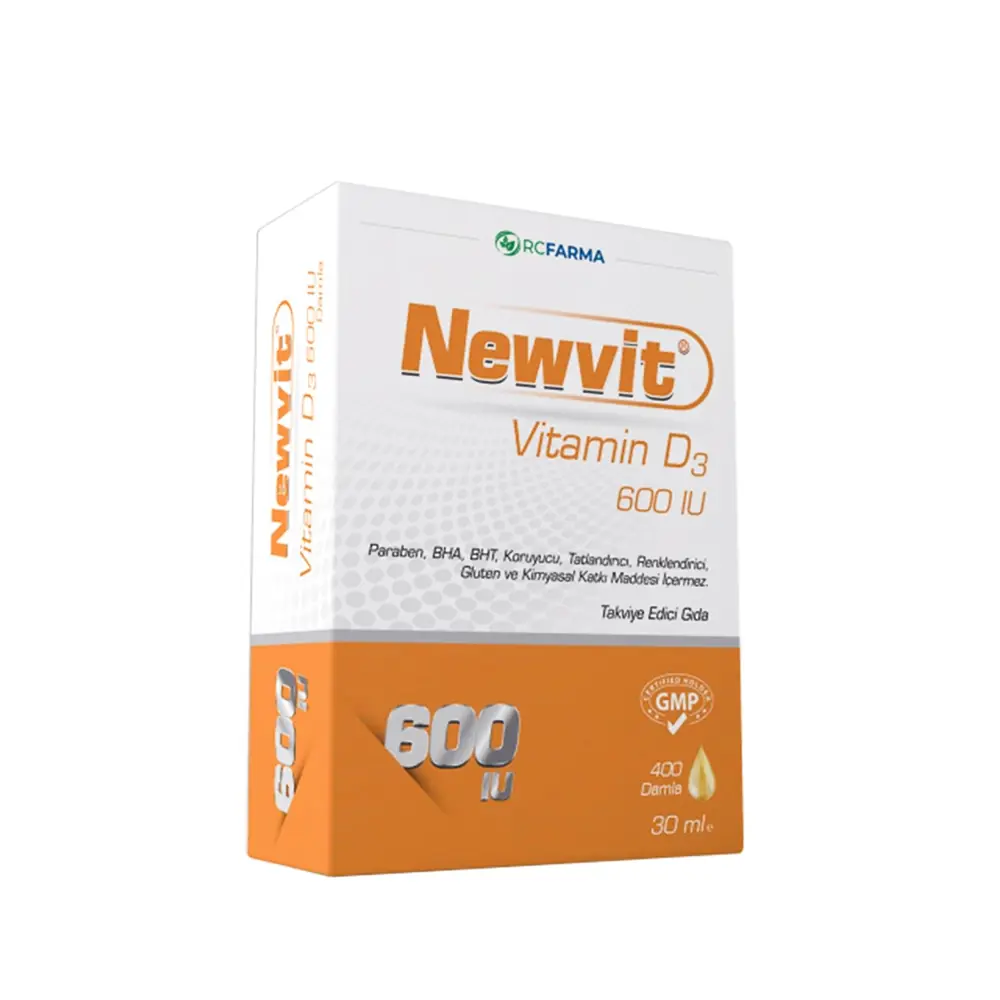 RCFarma Newvit Vitamin D3 600 IU Damla 30 ml