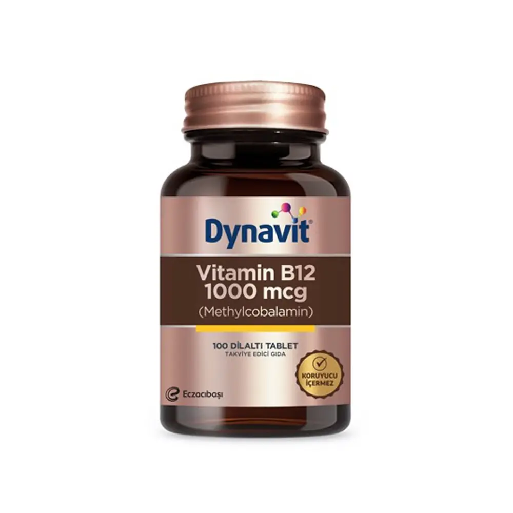 Dynavit Vitamin B12 1000 mcg 100 Tablet - 8699586053702 | Kozvit