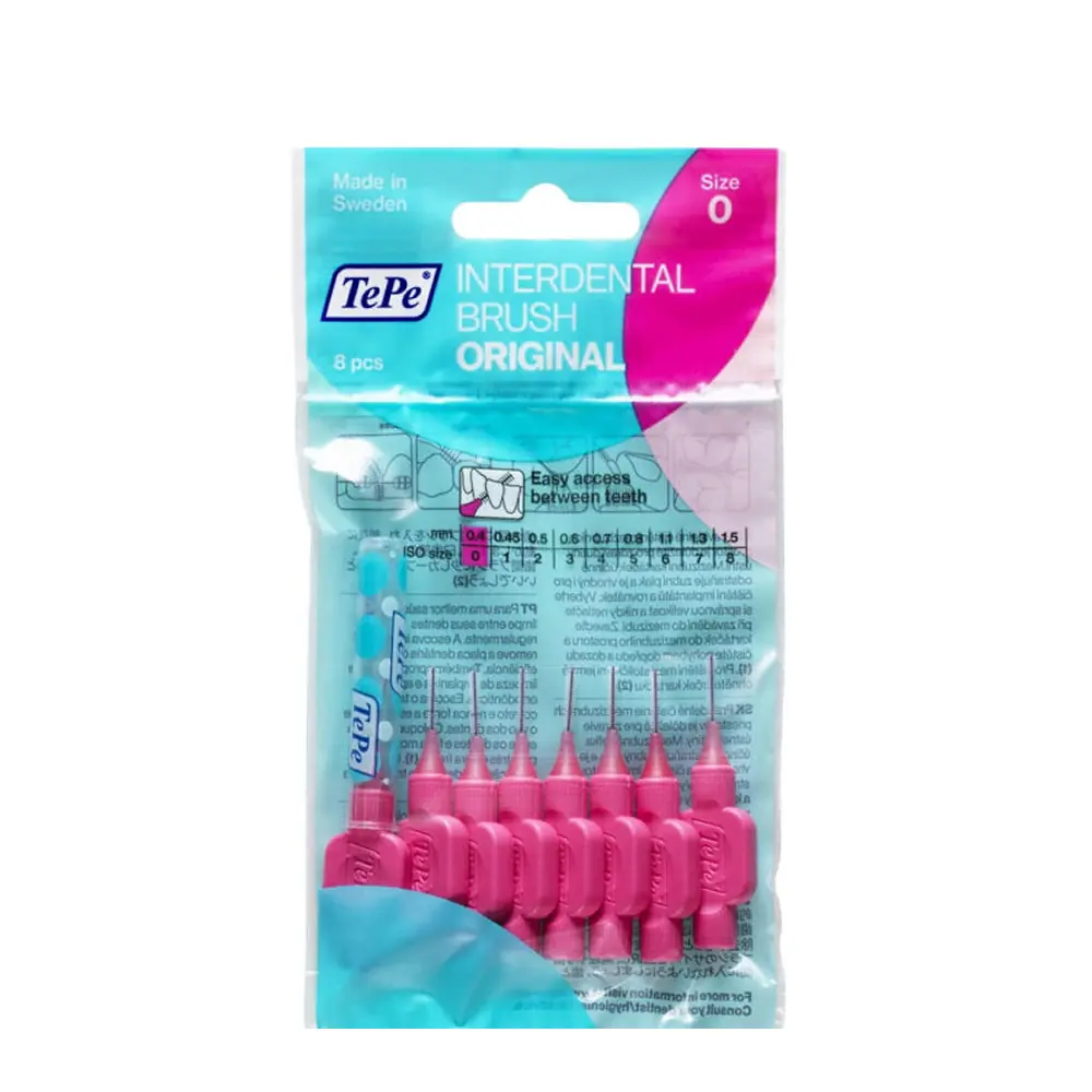TePe Interdental Brush Blister Diş Arayüz Fırçası 0.4 mm 8'li - Pembe