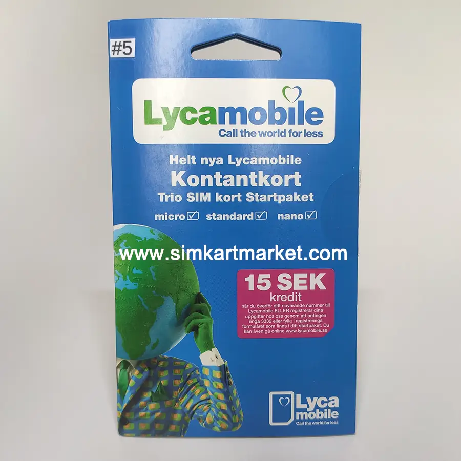 Lycamobile Sweden Physical SIM Card