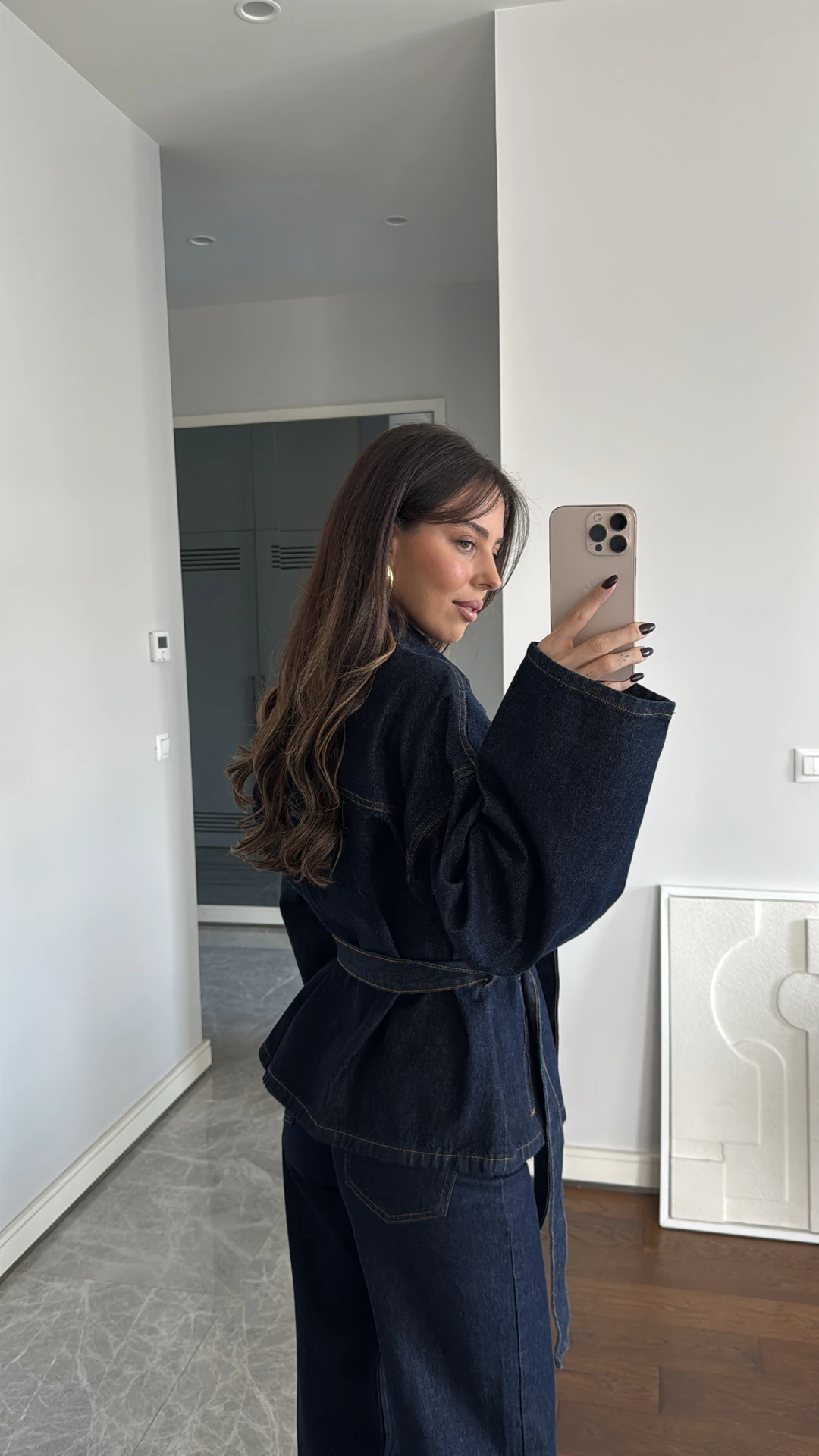 BELDEN BAĞLAMALI DENİM TAKIM