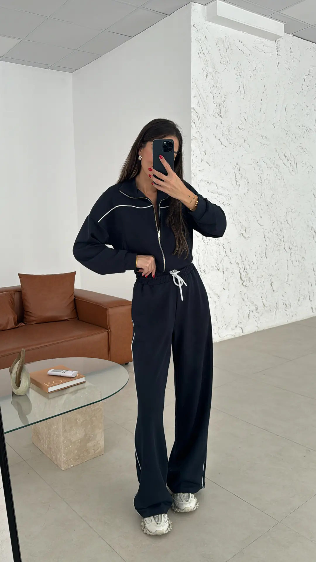Oysho Model Lacivert Şerit Detaylı Eşofman Takım