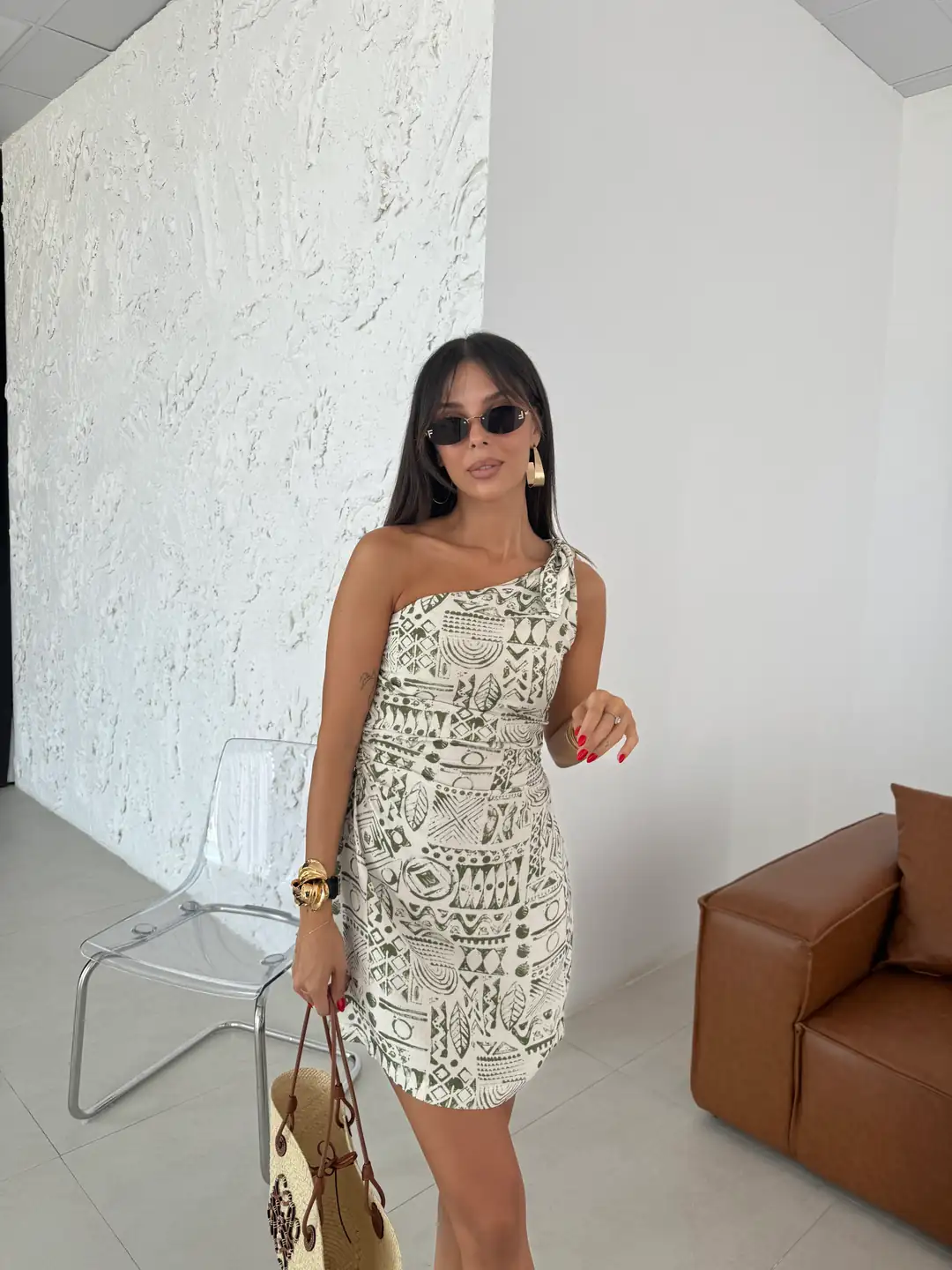 Marka Model Keten Tek Omuz Elbise