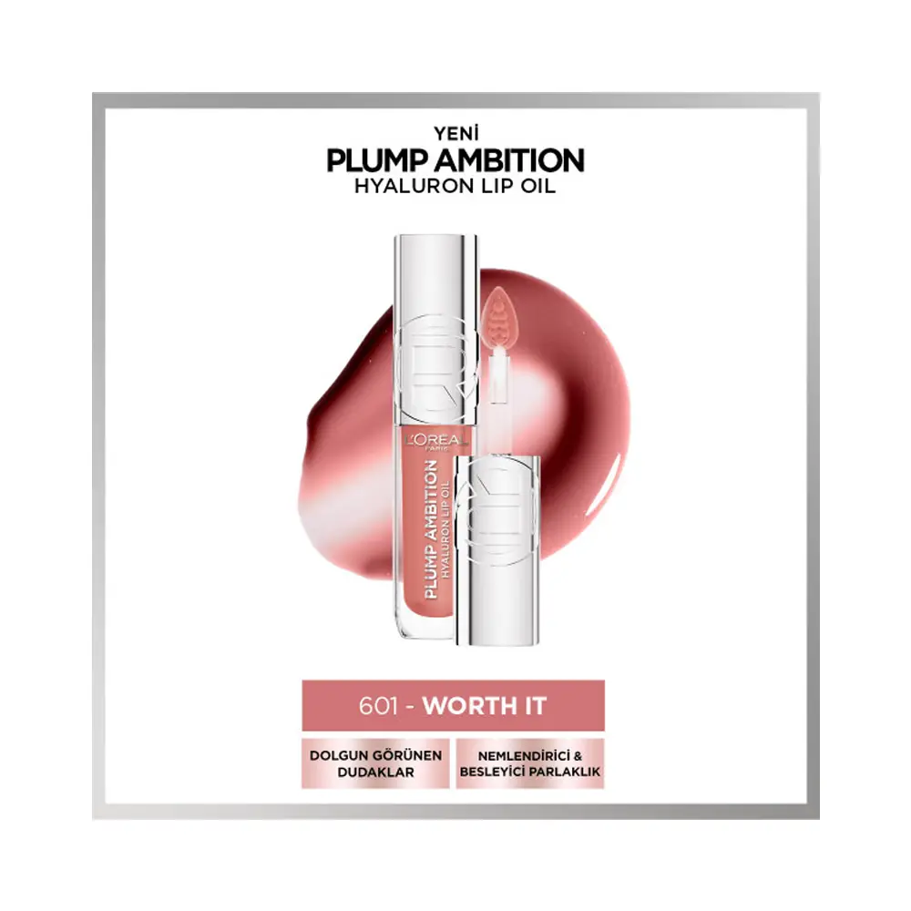 L'Oreal Paris Plump Ambition Hyaluron Lip Oil Besleyici ve Nemlendirici ...