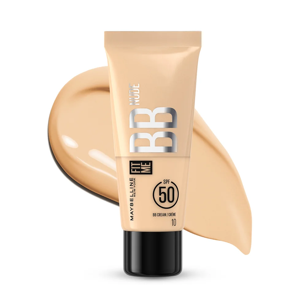Maybelline New York Fit Me Nude Cilt Bakımı Etkili Nemlendirici SPF50 BB Krem 30 Ml - 10 | Cosmetica