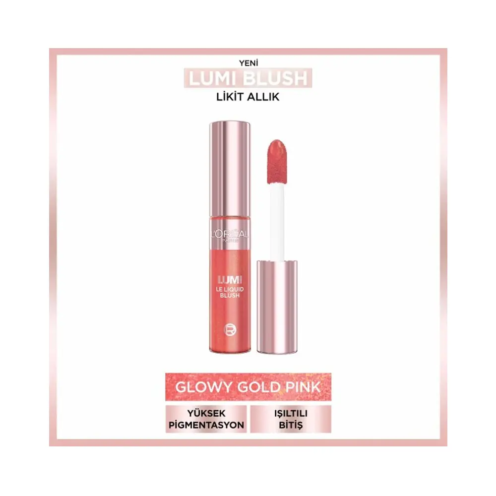 L?Oréal Paris Lumi Blush Likit Allık - 625 Glowy Gold Pink | Cosmetica