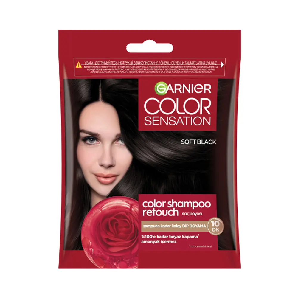 Garnier Color Sensation Şampuan Boya 2.0 Soft Black | Cosmetica