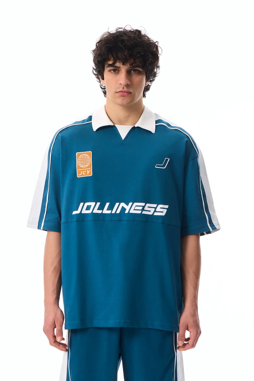 Jolliness Baskılı Chest Nakış Detaylı Premium Oversize Tişört