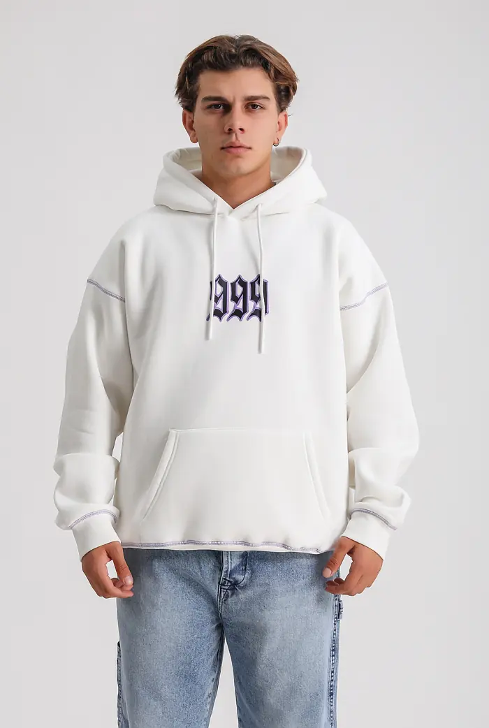 999 EYE White Premium Oversize Hoodie