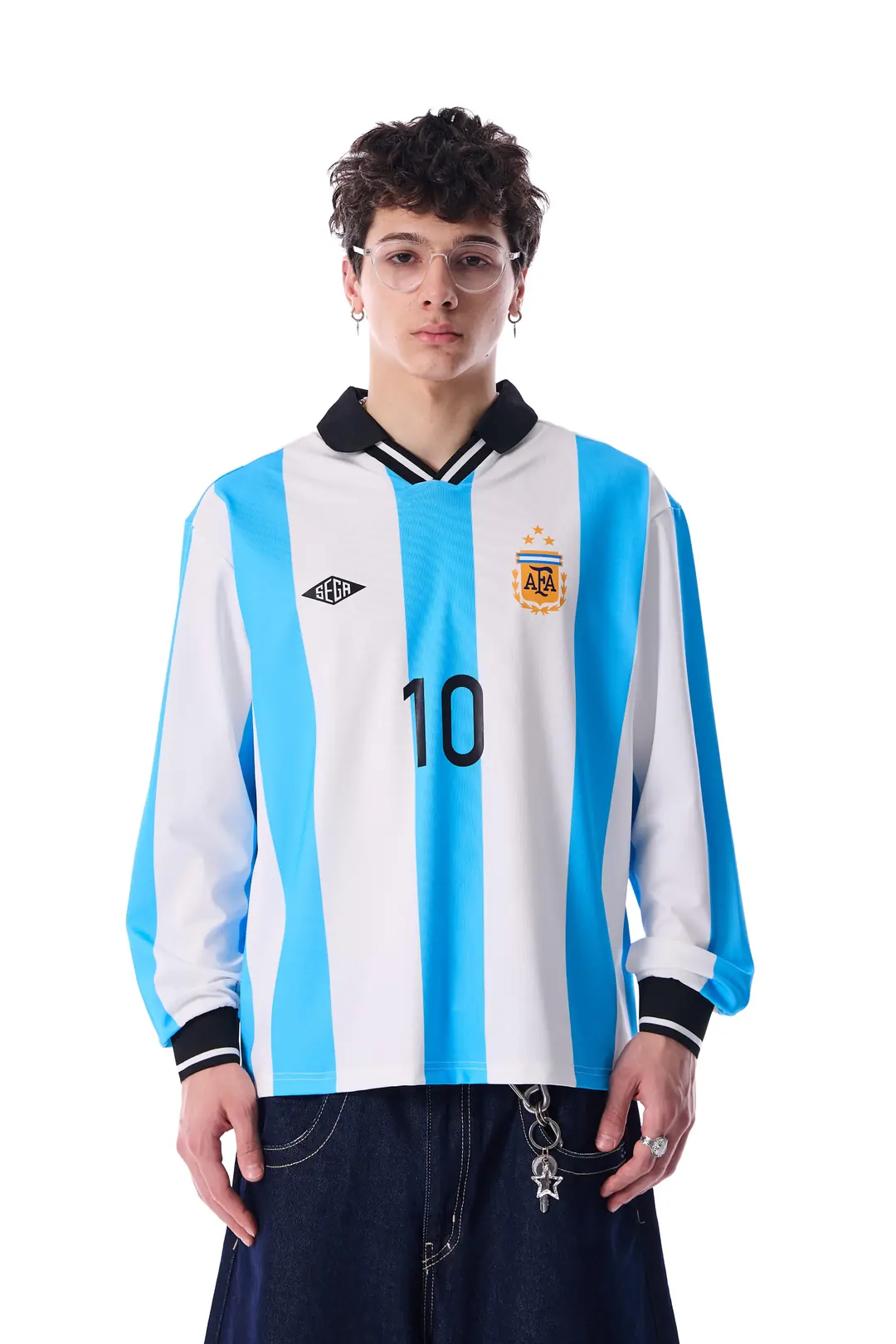 Argentina Logo Detaylı Premium Oversize Uzun Kol Forma