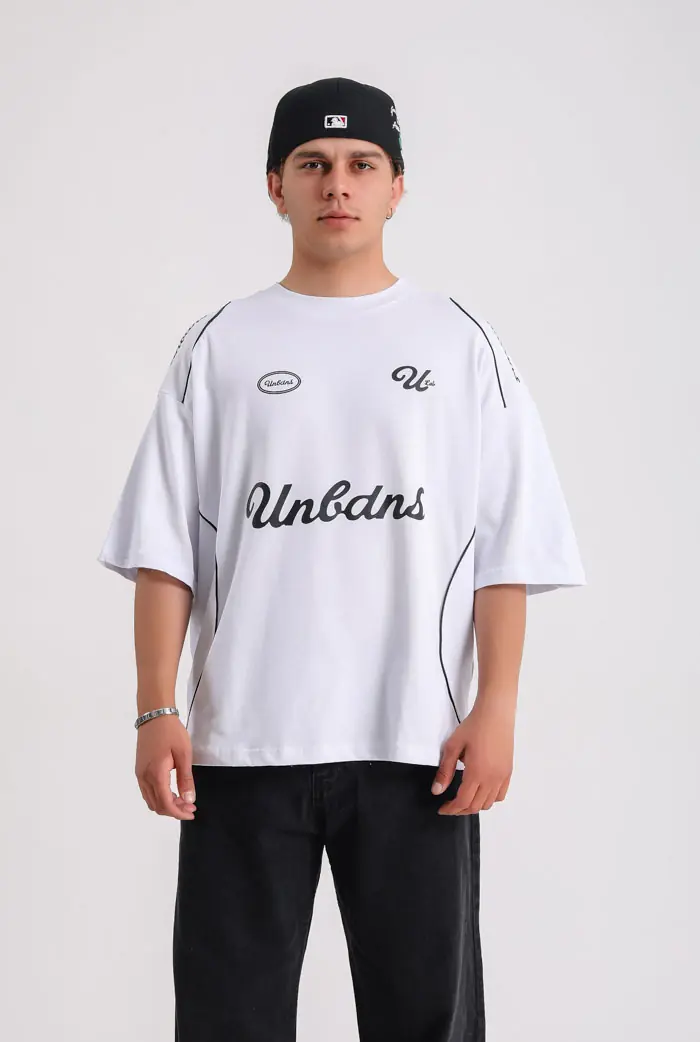 Unbdns Şeritli Premium Oversize Tişört