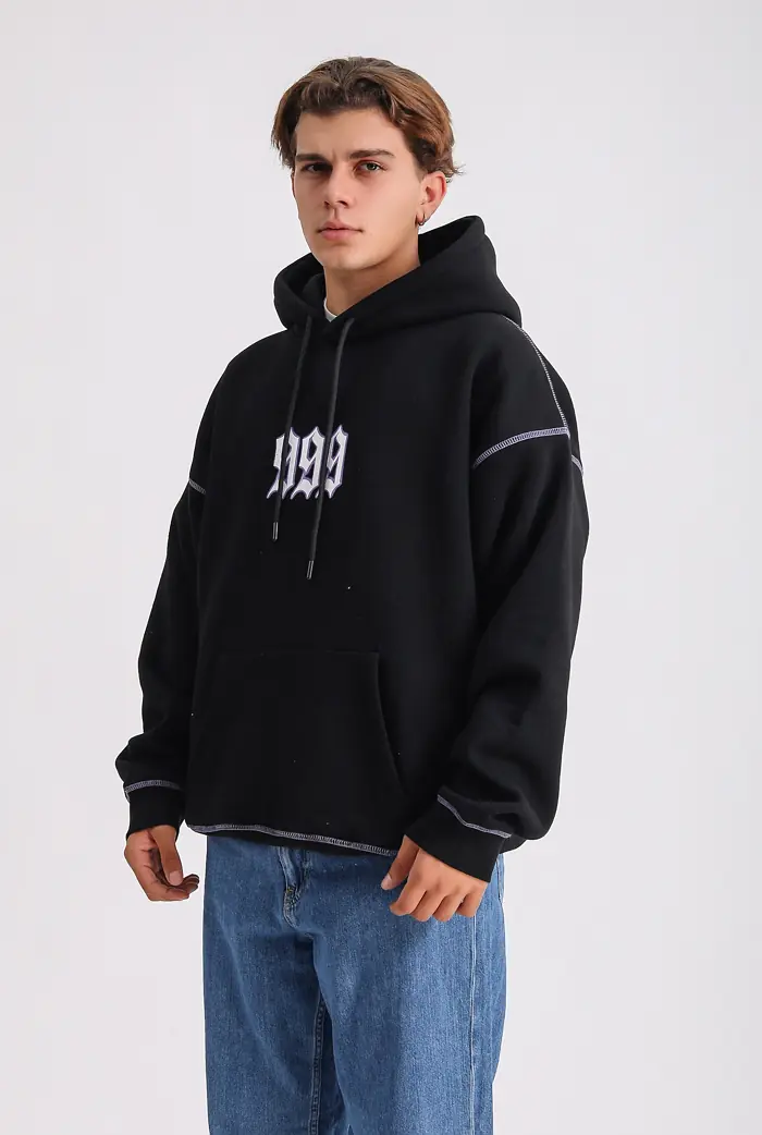 999 EYE Black Premium Oversize Hoodie