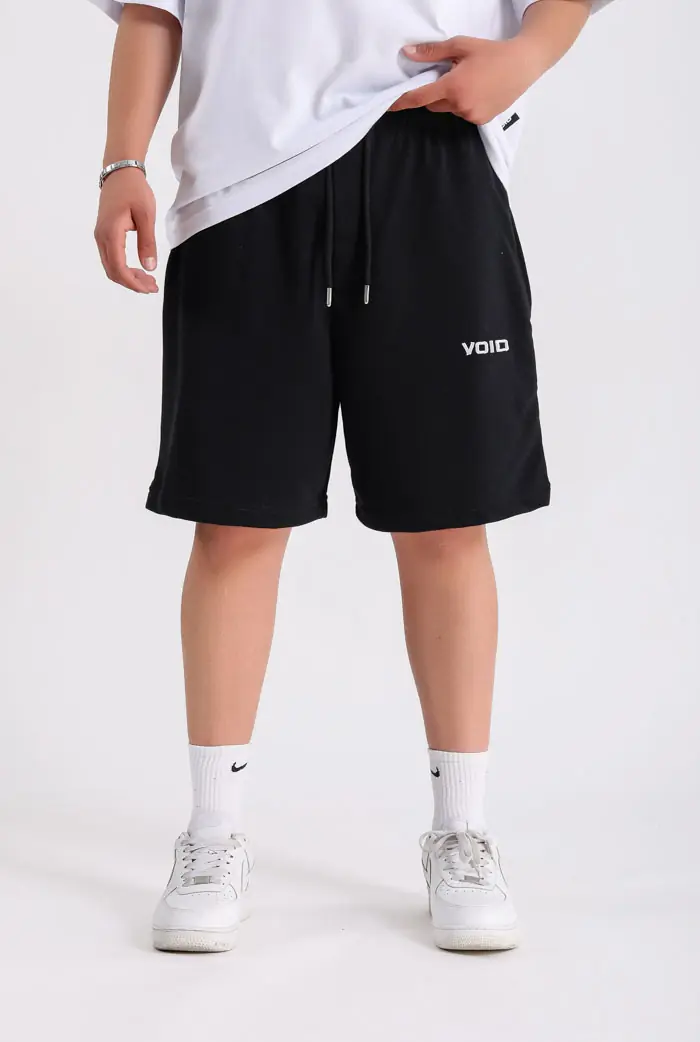 VOID Premium Nakış Detaylı Oversize Şort