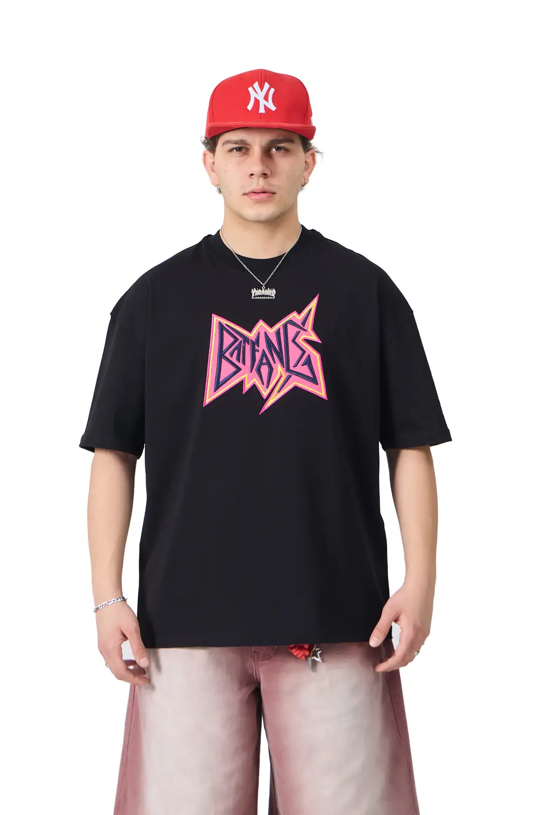 Bat Fang Nakışlı Premium Oversize Tişört