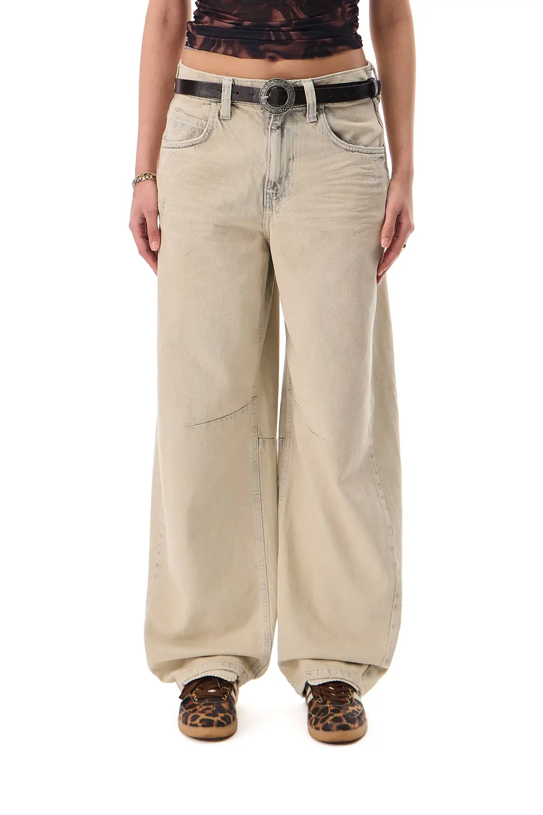 Yıkama Detaylı Dust Fade Premium Baggy Pantolon