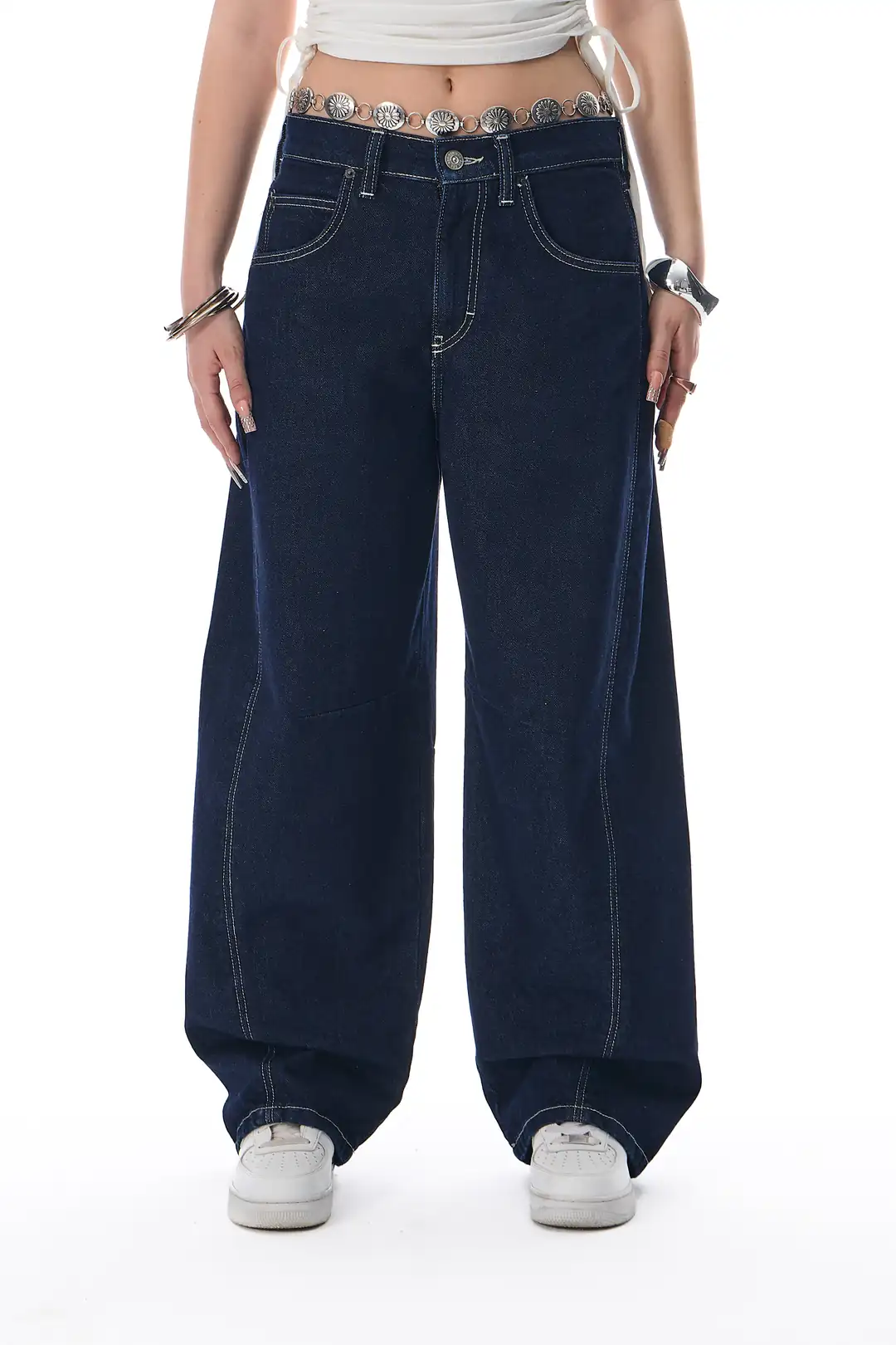 Stitch Detaylı Premium Baggy Pantolon