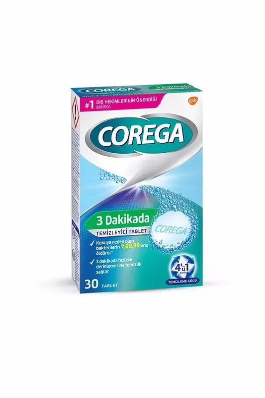 Corega Diş Protezi Beyazlatıcı Temizleyici 30 Tablet | Madam10