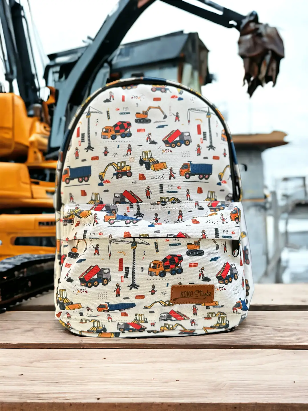 Construction Site Pattern Backpack