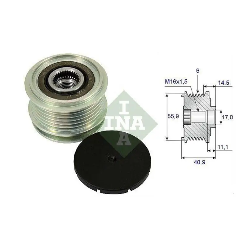 Crafter 2.5 Alternator Charging Pulley | INA 535001210