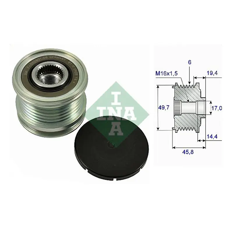 Sprinter High Type Alternator Charging Pulley | INA 535016810