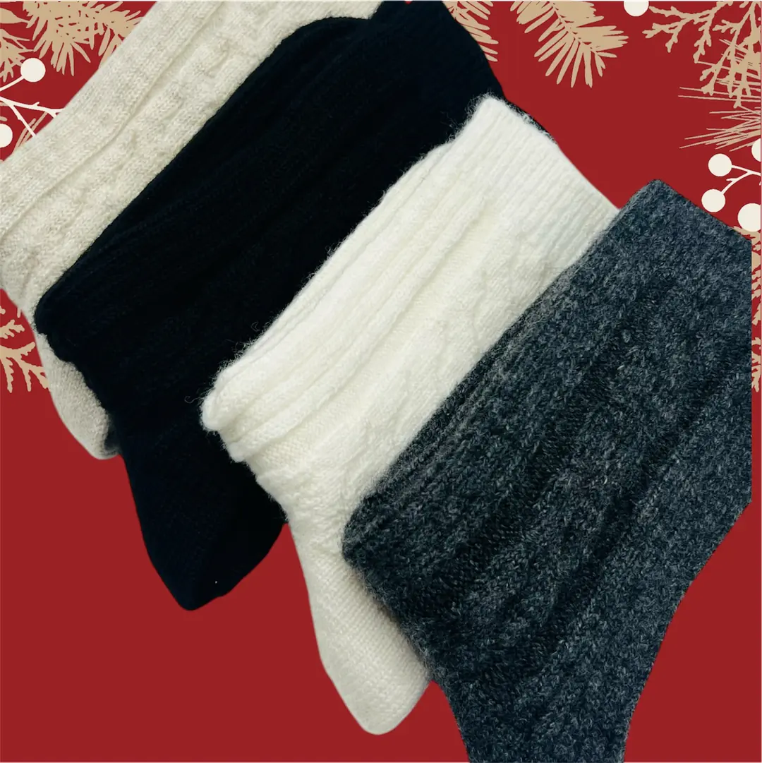 Yün Çorap Seti 4’lü Hediye Kutulu - Ücretsiz Kargo