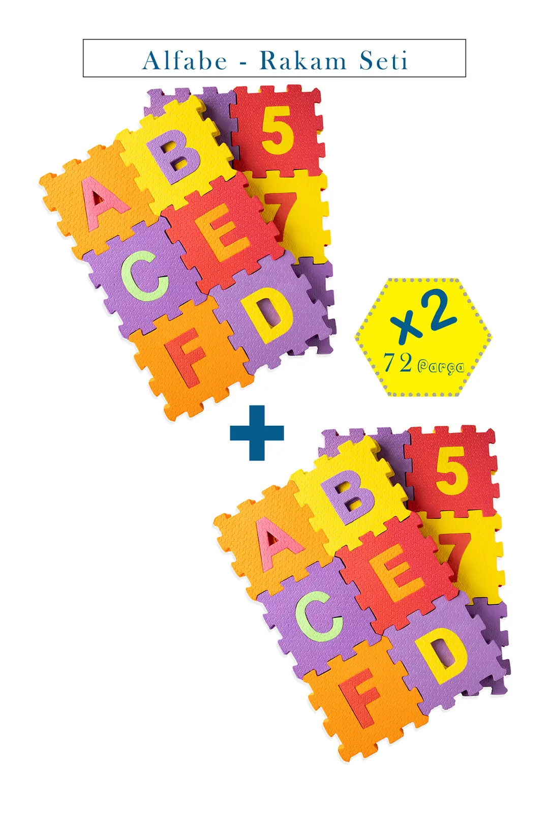 72 Parça Harf Ve Rakam Seti Eva Puzzle Yer Karosu Ve Eğitici Oyuncak ...