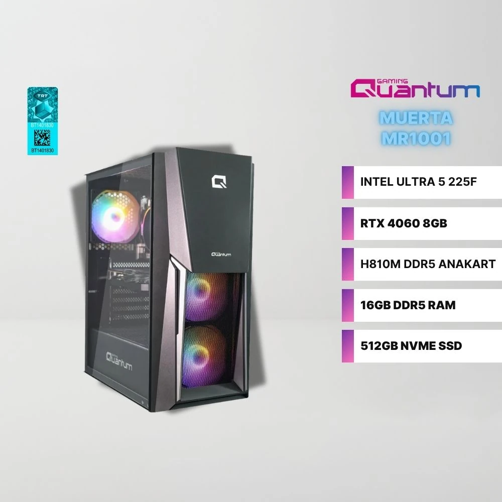 Quantum Gaming Muerta MR1001 Intel Ultra 5 225F 16GB DDR5 512GB NVMe ...