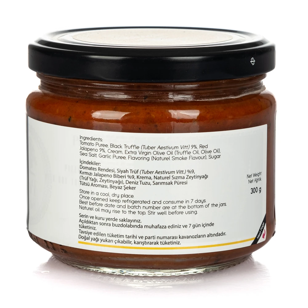 PinoRoble Acılı Trüf Sos 300g | %17 Gerçek Siyah Trüf