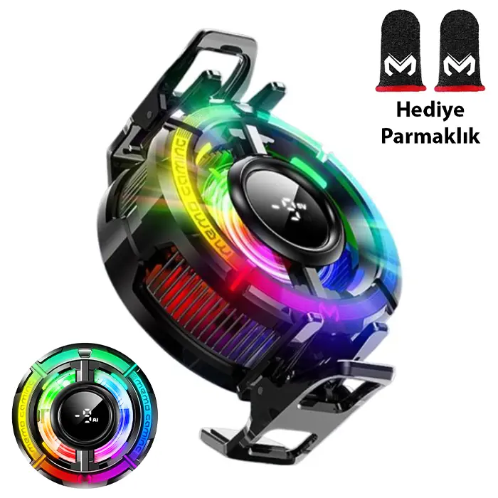 MemoMEMO CX15 iOS Android Soğutucu 15W Manyetik + Arka Klips 2'si 1 Arada Yarı İletken Soğutma ...