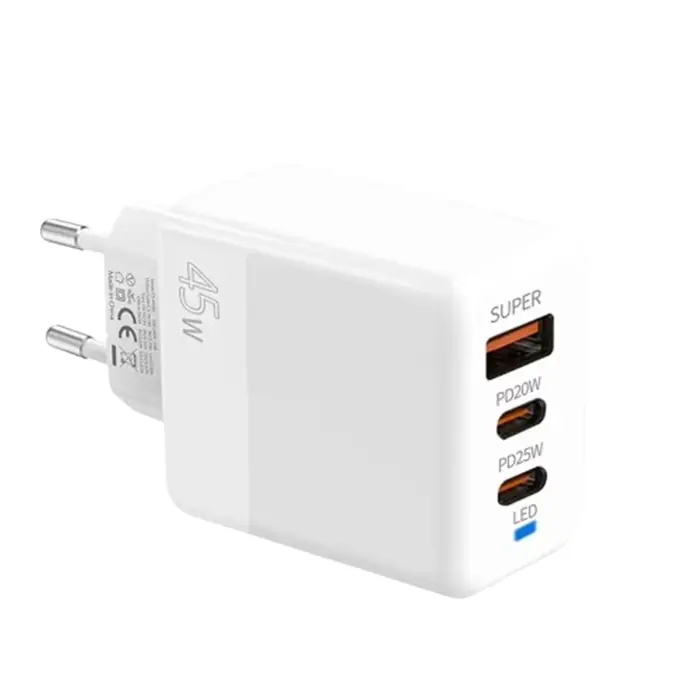 ALLY PD40 2xType-C + USB QC3.0 PD 45W Hizli Sarj Adaptörü Sarj Basligi ...