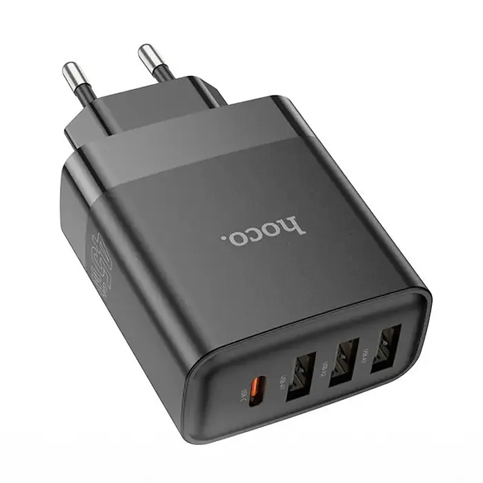 HOCO C127A PD45W 3 USB + 1 Type-C Girisli Hizli Sarj Adaptörü Basligi ...