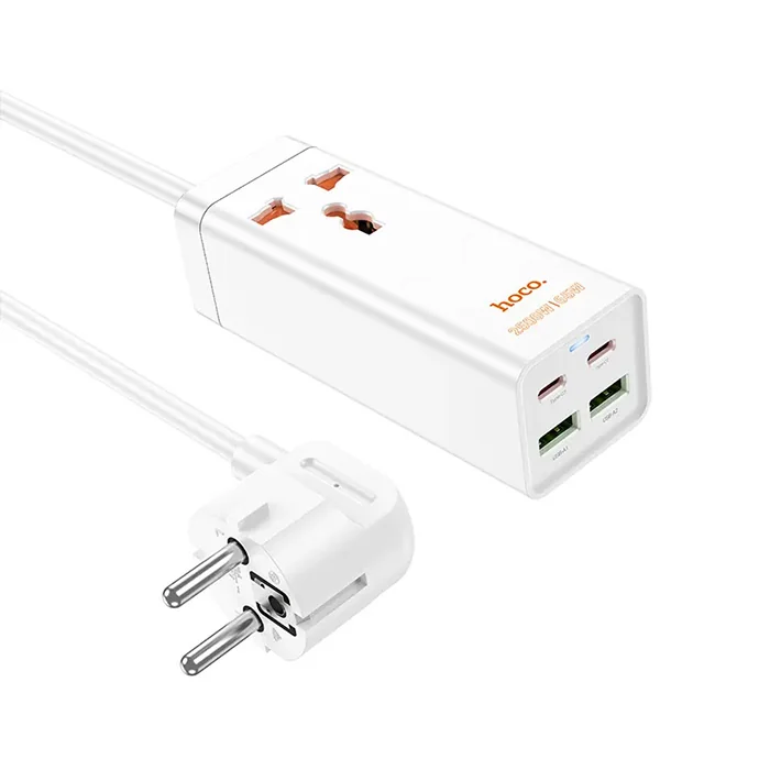 HOCO AC10A Barry 65W 2 Type-C + 2 USB+Priz Multifonksiyonel Sarj Aleti | Akıllı Phone