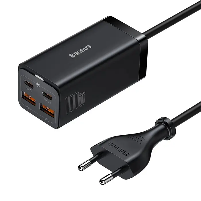 Baseus Gan3 Pro 100W 2 Type-C + 2 USB Hizli Sarj Basligi Adaptörü ...
