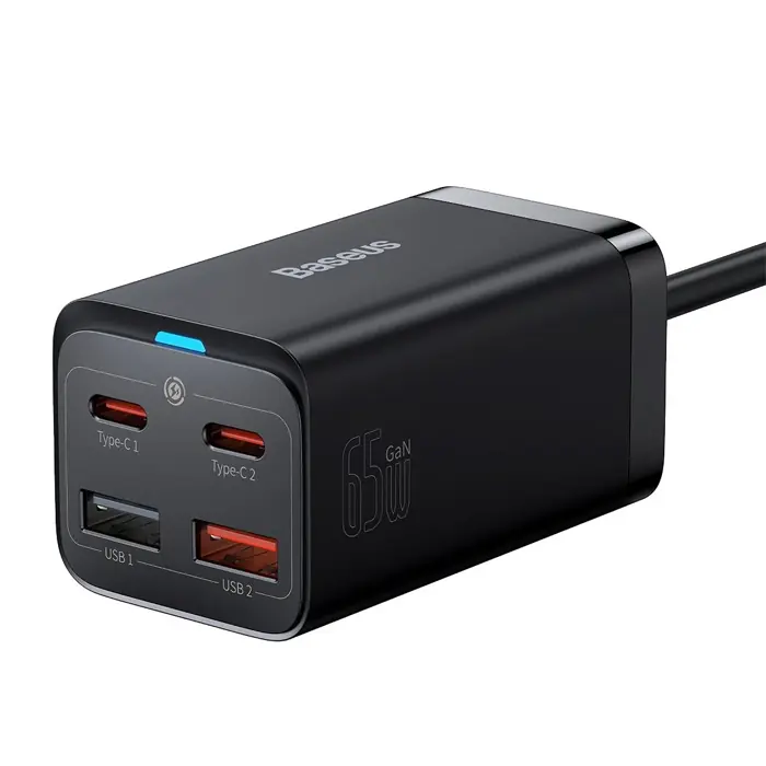 Baseus Gan3 Pro 65W 2 Type-C 2 USB Hizli Sarj Basligi Adaptörü+Baseus ...
