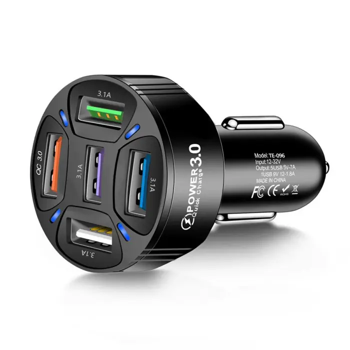 ALLY QC3.0 5 Port Çikisli Çoklu Usb Araç Içi Çakmaklik Hizli Sarj ...