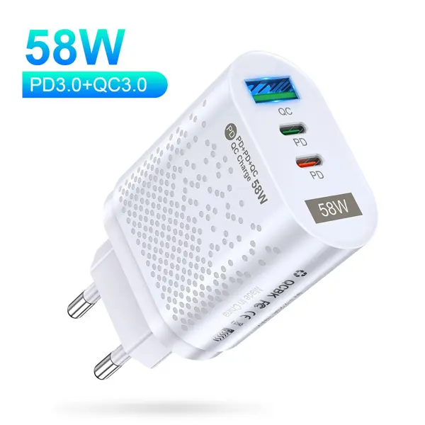 USLION PD 58W USB + Type-c Hizli Sarj Basligi | Akıllı Phone