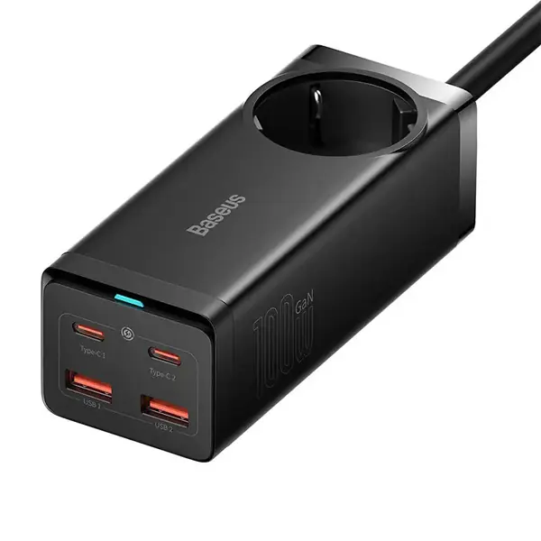 Baseus GaN3 Pro 100W AC +2 Type-C +2 USB Hizli Sarj Basligi Adaptörü ...